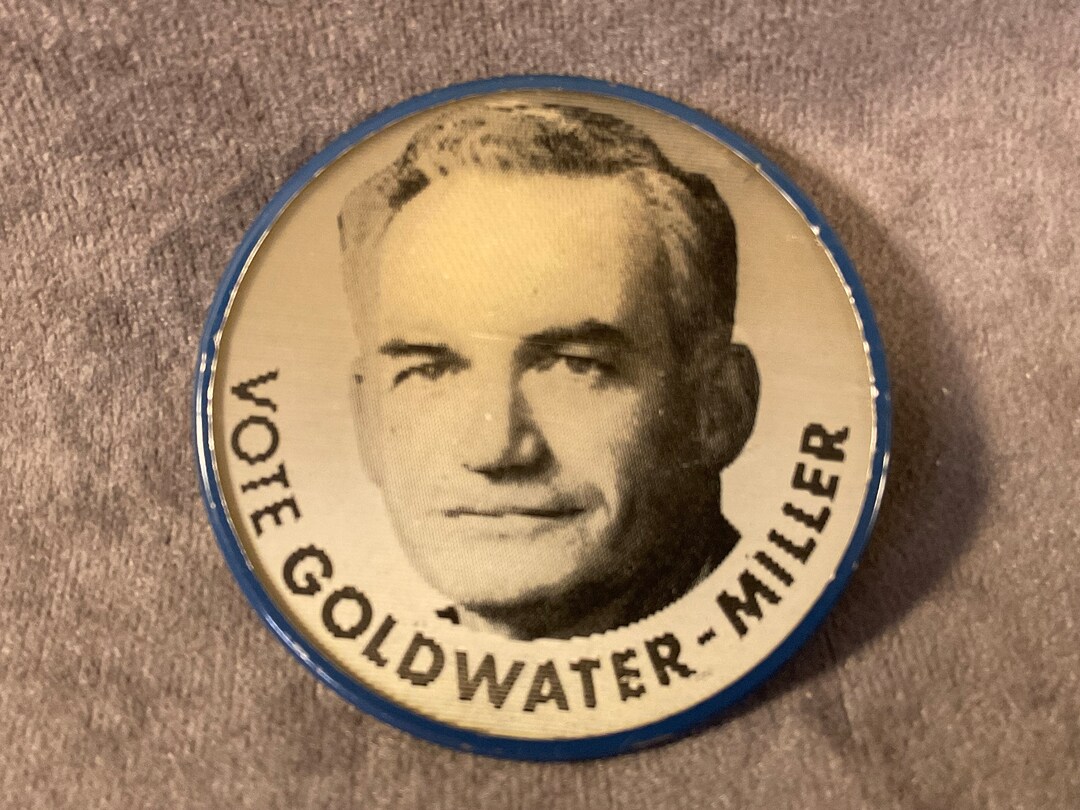 Vintage Goldwater-miller Campaign Flasher Button: 1964 Presidential Pin ...