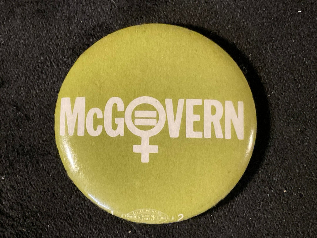 Vintage Mcgovern '72 Female Equality Symbol Pinback Button - Etsy