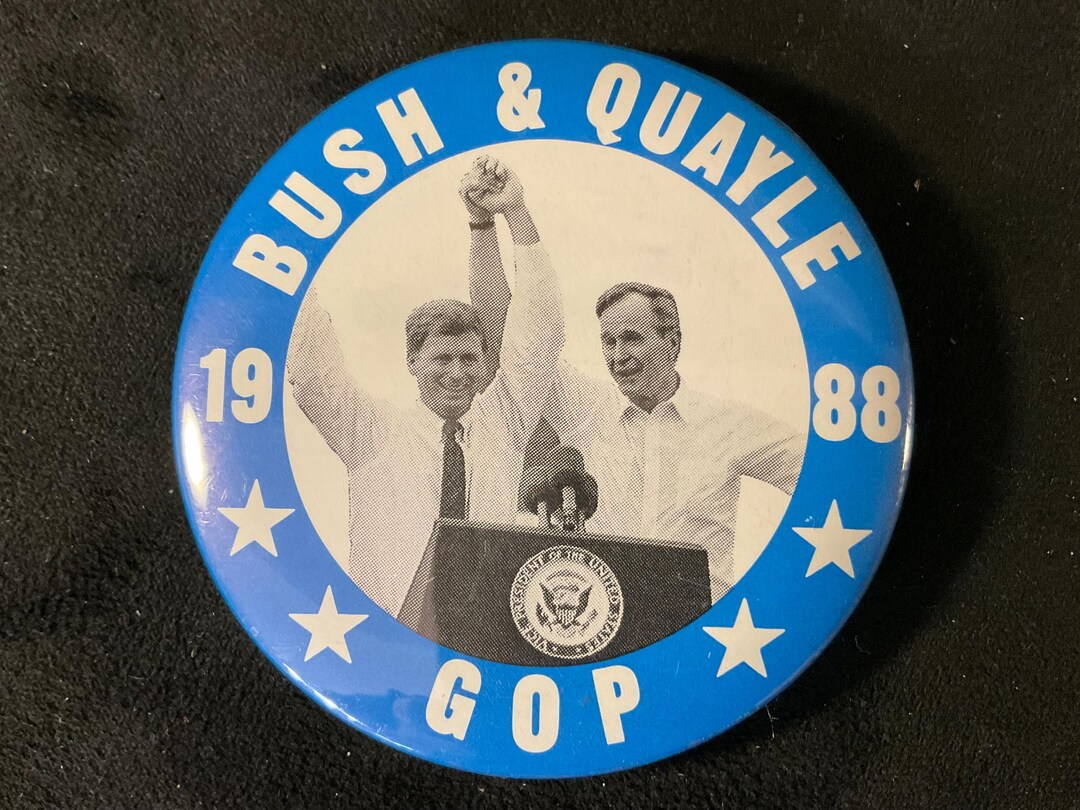 Vintage Bush & Quayle 1988 GOP - George Bush and Dan Quayle 1988 ...