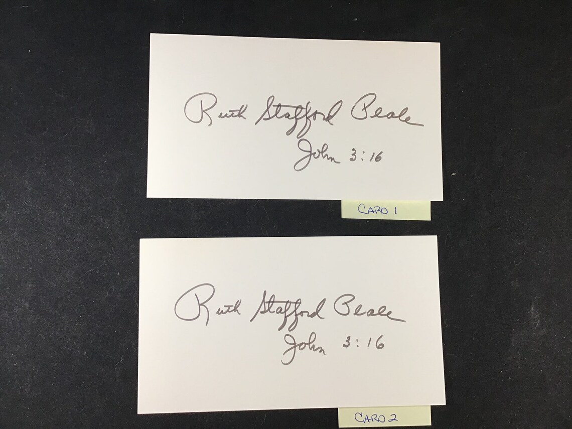 Vintage Ruth Stafford Peale Autograph Signature Card With | Etsy