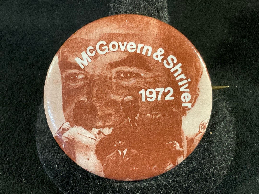 Vintage Mcgovern & Shriver 1972 - Brown Tone George Mcgovern ...