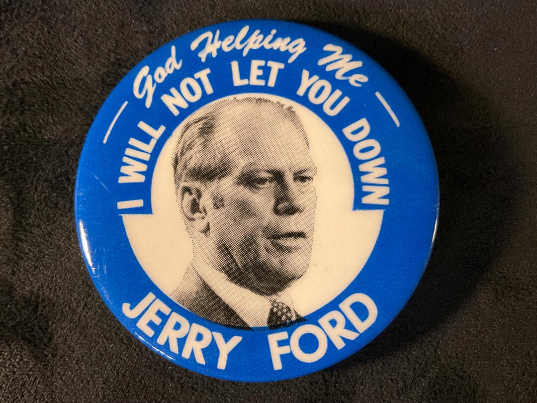 Vintage Gerald Ford Campaign Button: 1976 Ford/dole Pinback (2.25 Inch ...