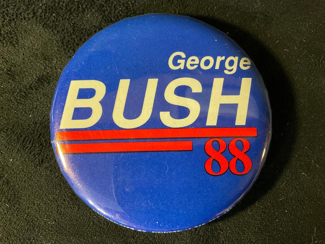 Vintage George Bush ‘88 2 1/4” - George Bush 1988 Presidential Campaign ...