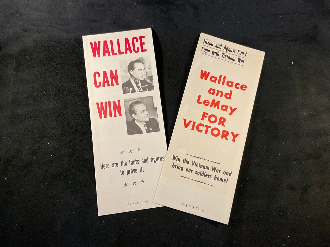 1968 Wallace/lemay Campaign Brochures: Vintage Political Memorabilia - Etsy