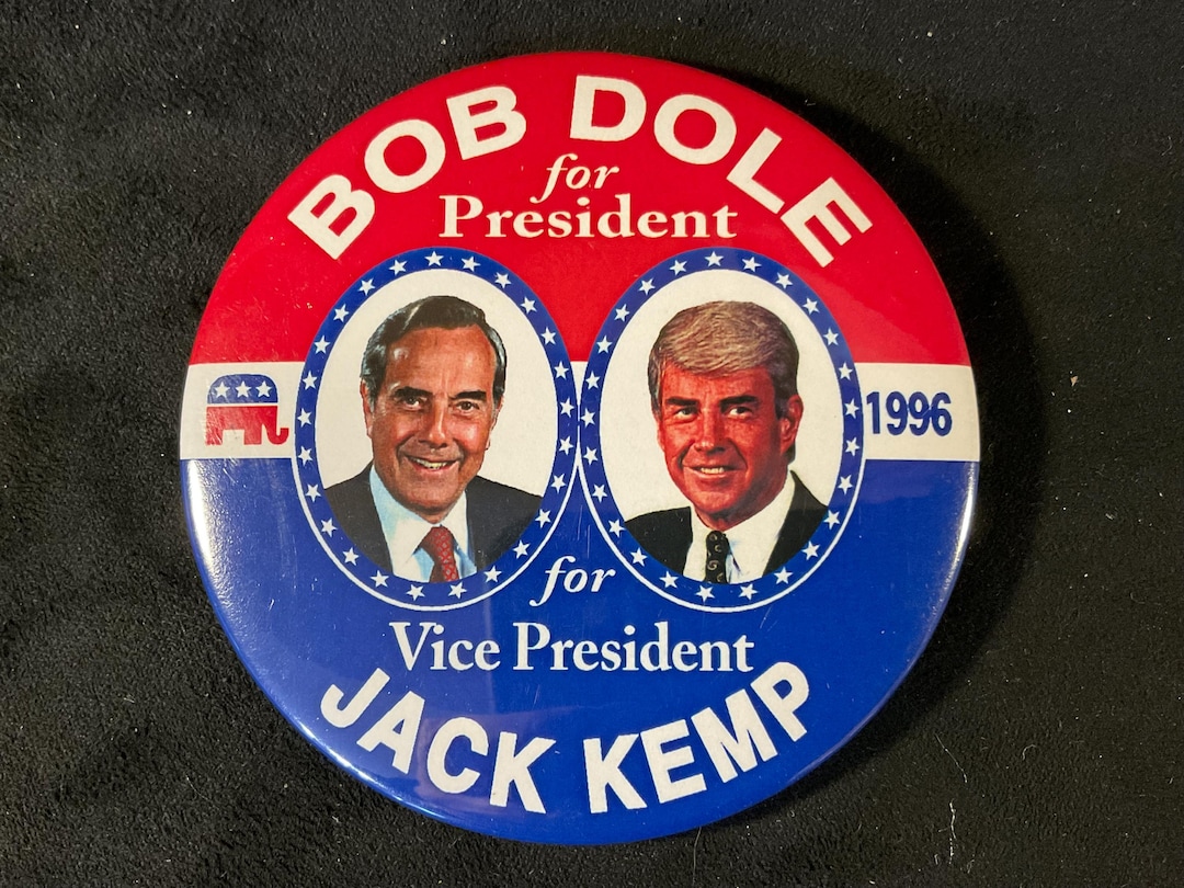 Vintage Bob Dole - Jack Kemp 1996 Republican Presidential Campaign ...
