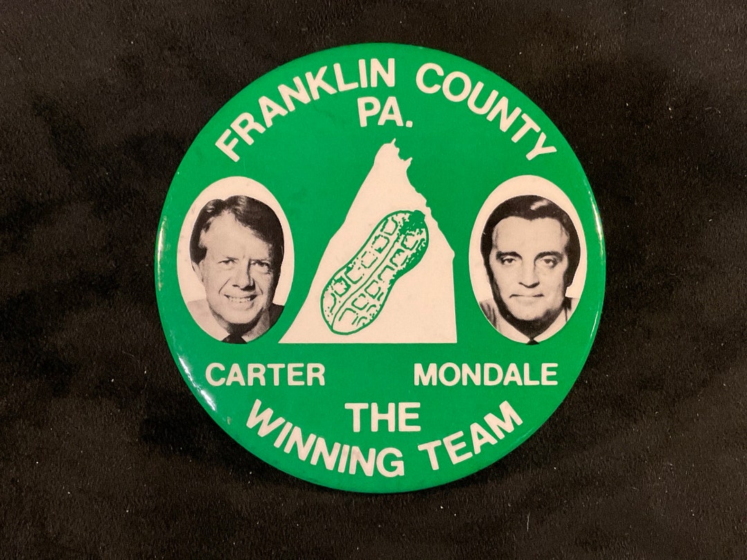 Vintage 3 1/2” Franklin County PA - Carter Mondale - the Winning Team ...