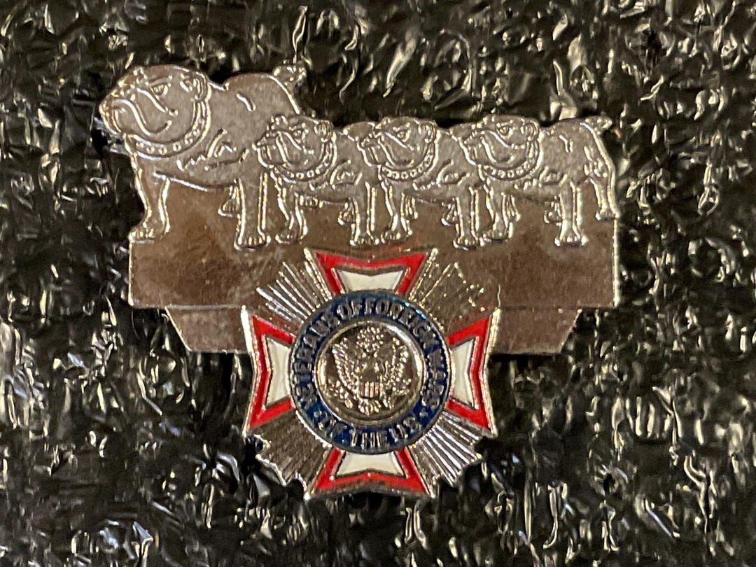 Vintage V.F.W. With Bulldogs Lapel Pin - VFW Pin for Marines With the ...