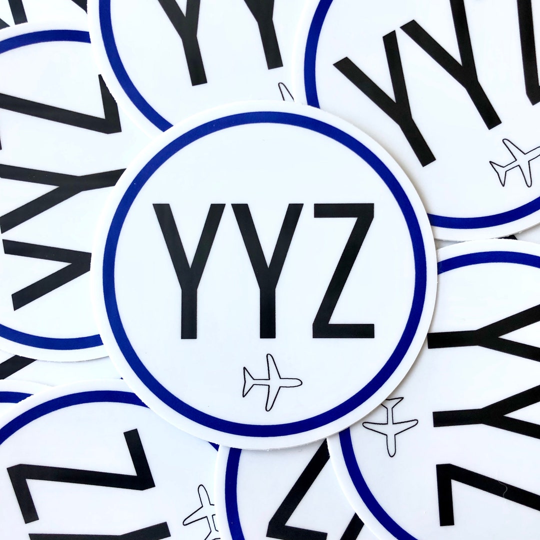 YYZ Toronto Canada Airport Code, Travel Sticker 3" | Laptop Decal ...