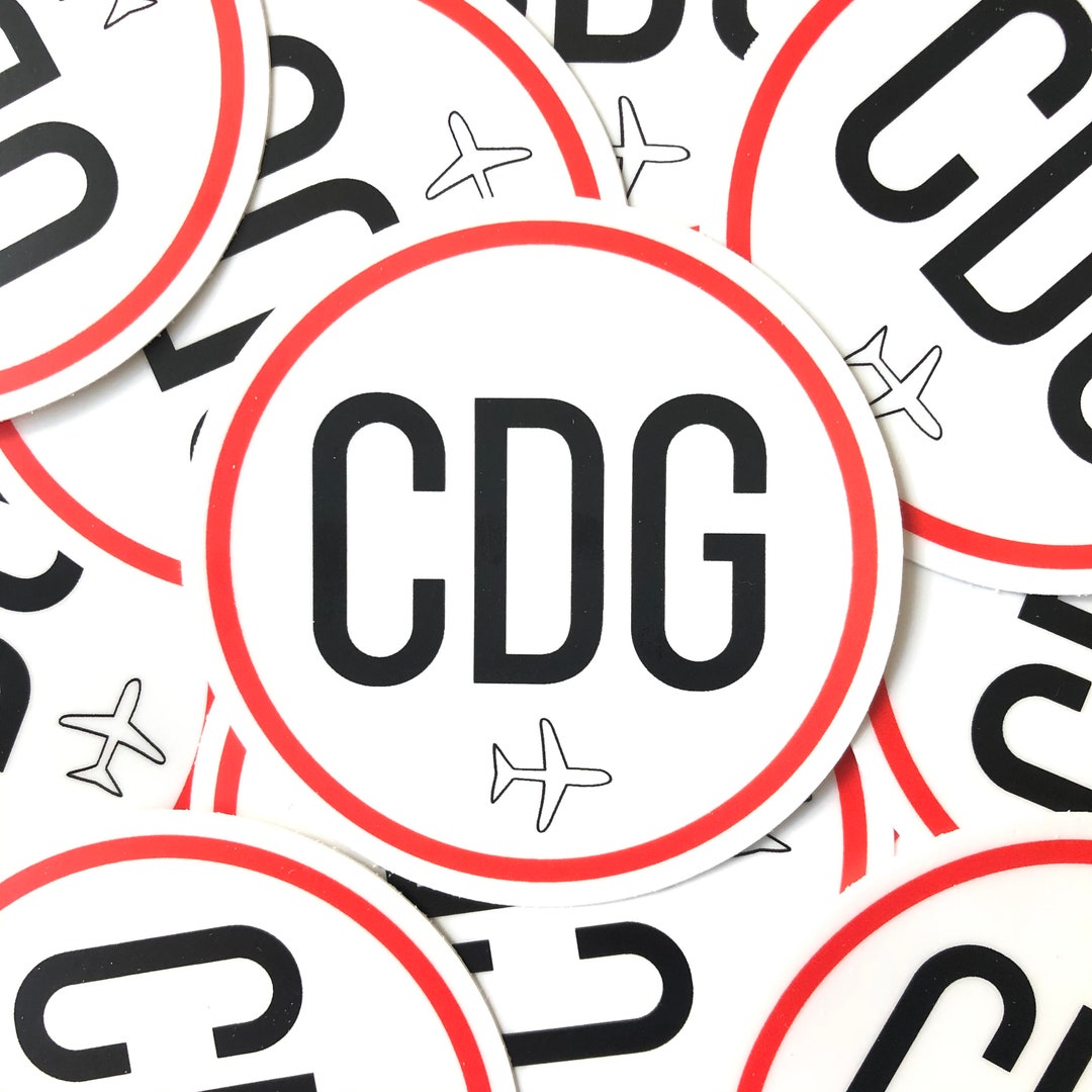 CDG Paris France Charles De Gaulle Airport Code, Travel Sticker 3 ...