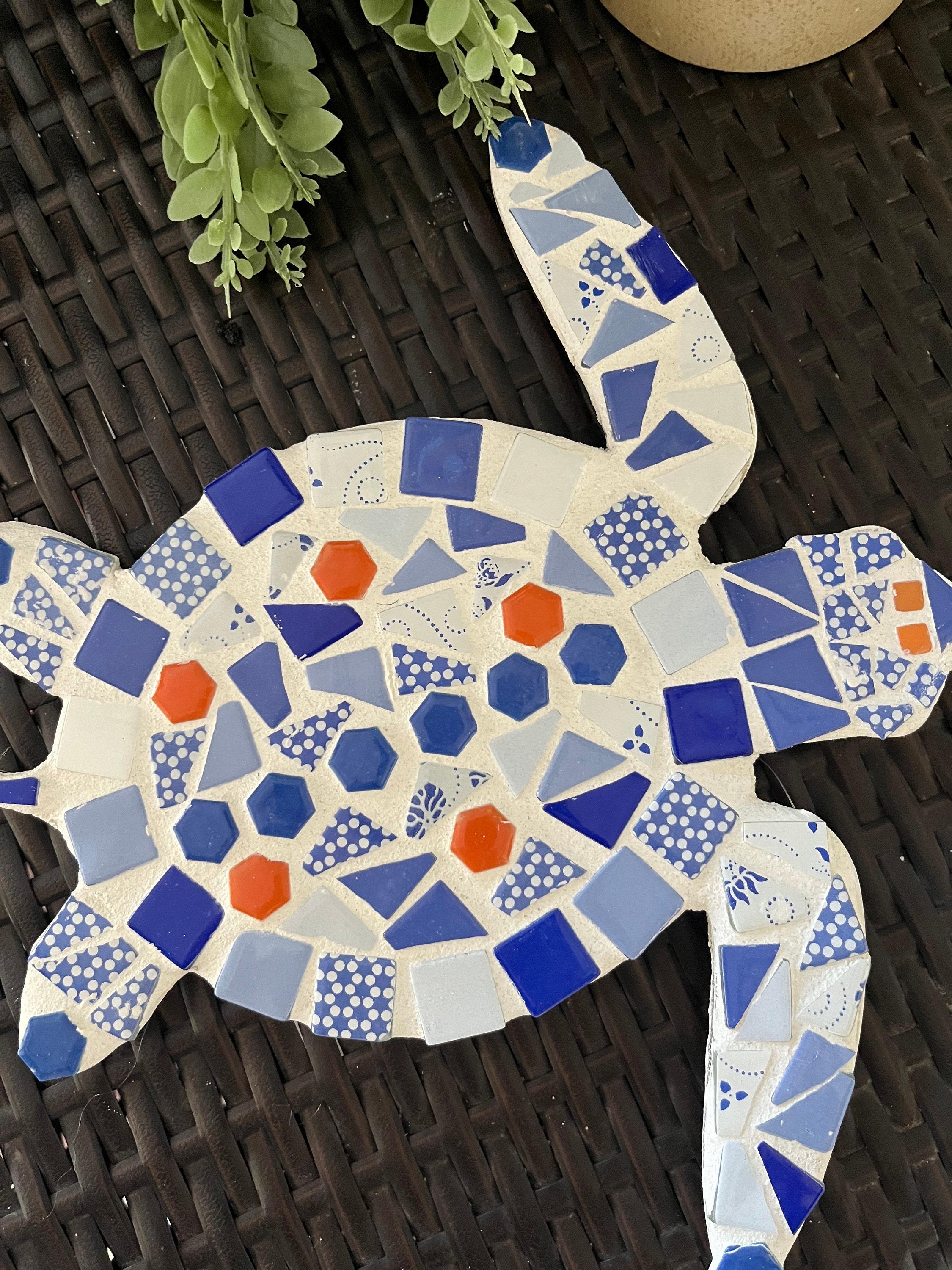 Sea Turtle in a Beautiful Mosaic Design. Perfect for the Beach Lovers ...