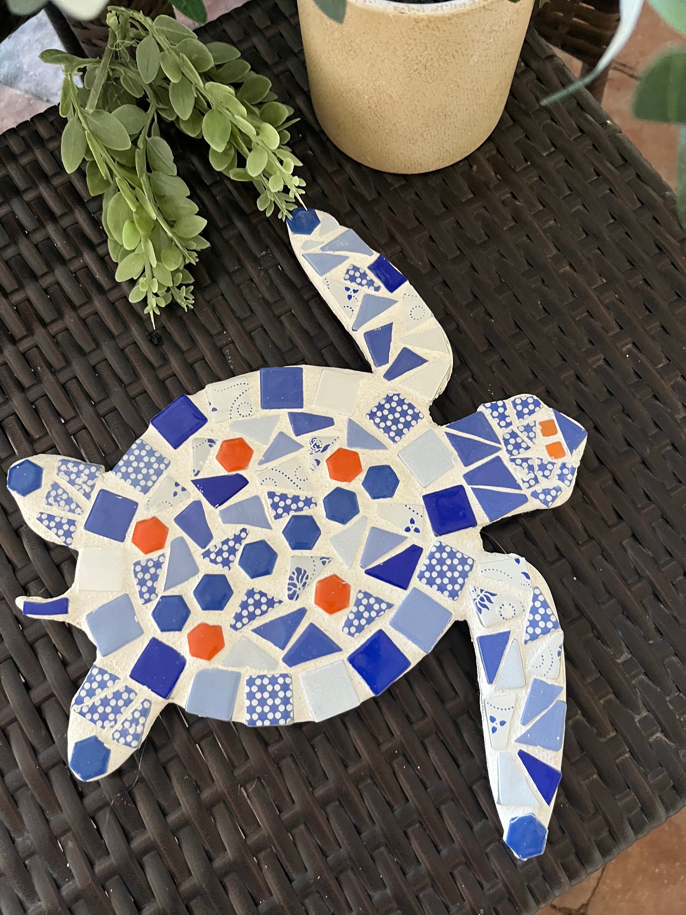 Sea Turtle in a Beautiful Mosaic Design. Perfect for the Beach Lovers ...