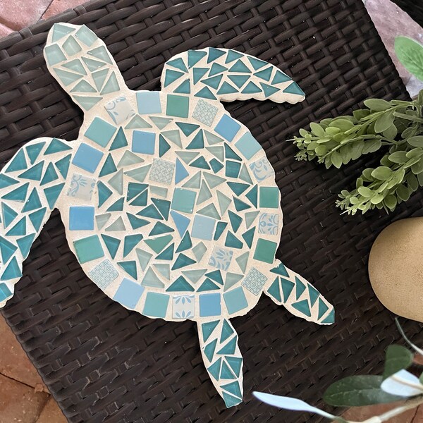 Turtle Mosaic Tile - Etsy