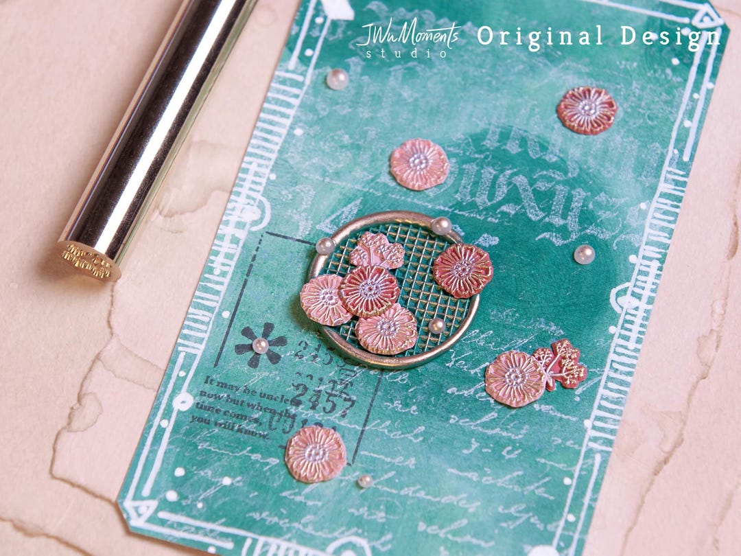 Daisy & Baby's Breath Wax Seal Stamp: Original Double Side Brass Stamp ...