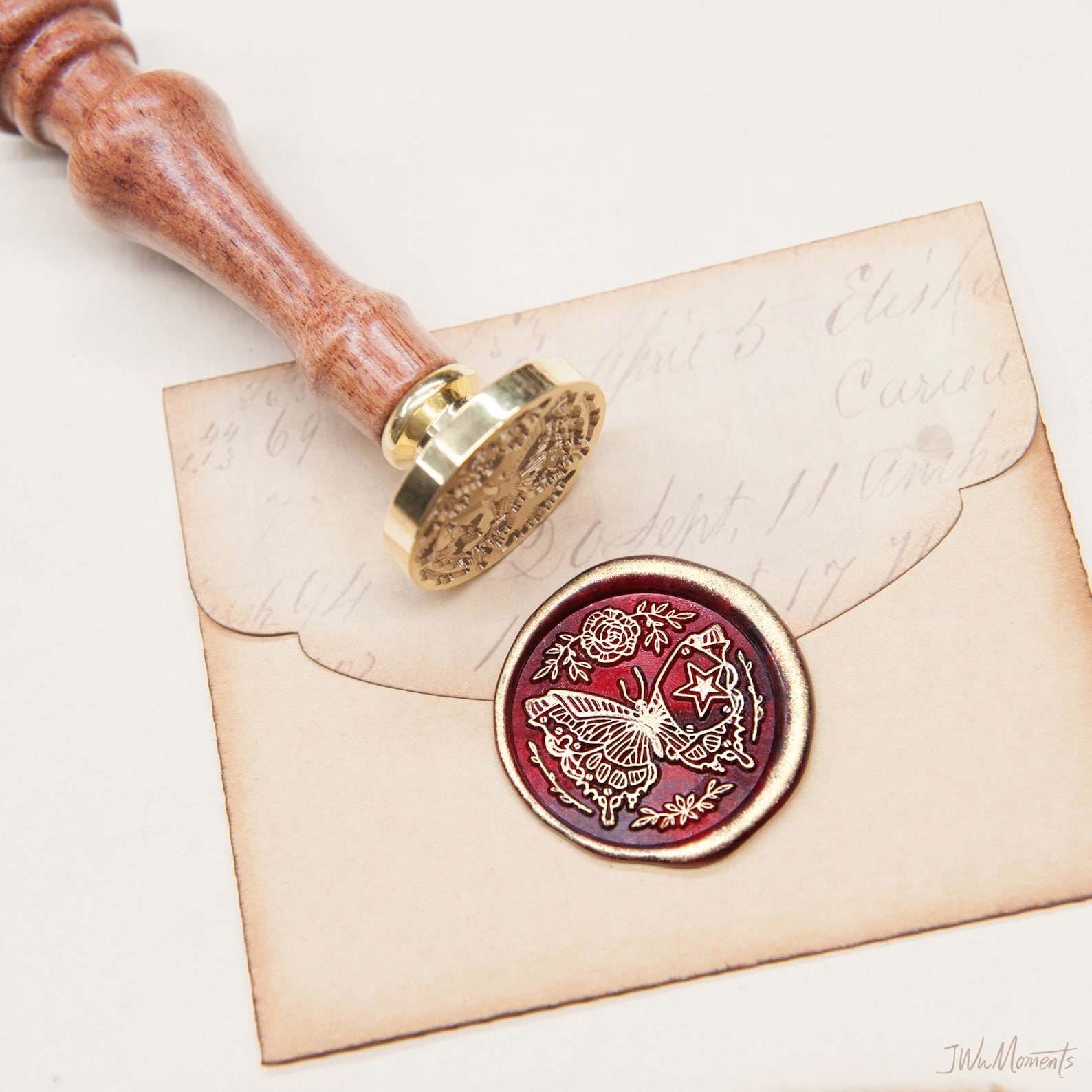 Big 1.2 Metallic Butterfly Wax Seal Stamp, Large Size Bullet Journal ...