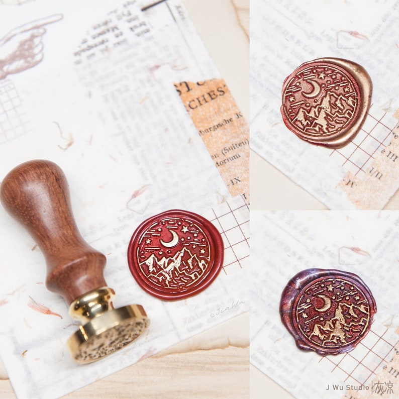Mountain Wax Seal Stamp Original Design Vintage Wax Seal | Etsy