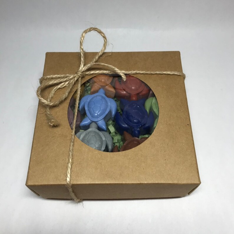 SEA TURTLE HANDMADE Crayons - Nontoxic 1 Set of 12 Birthday Party ...