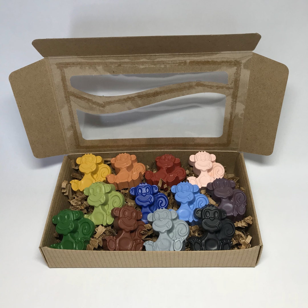 MONKEY HANDMADE CRAYONS - Nontoxic 1 Set of 12 - Etsy