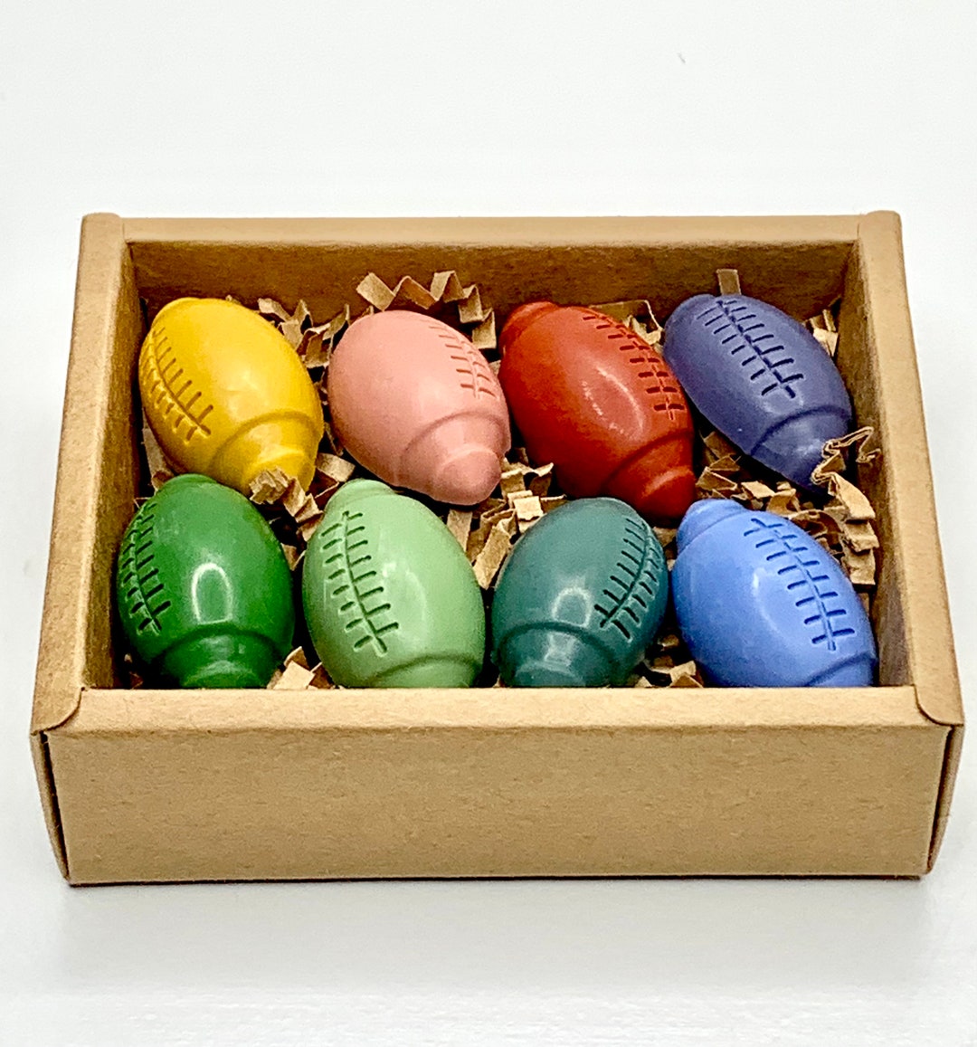 FOOTBALL Natural Crayons Handmade Nontoxic Party Favors, Wedding Shower ...