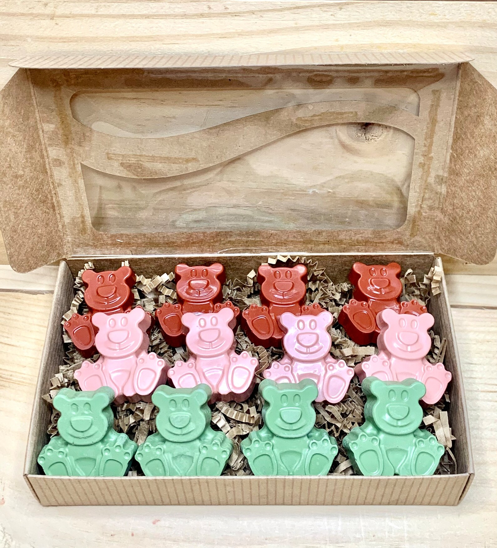 BEAR HANDMADE CRAYONS Nontoxic 1 Set of 12. Teddy Bear - Etsy