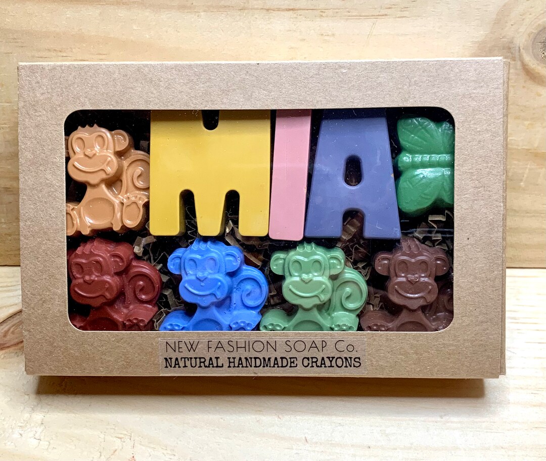 MONKEY NAME CRAYONS - Short- Natural Nontoxic Handmade From Scratch ...