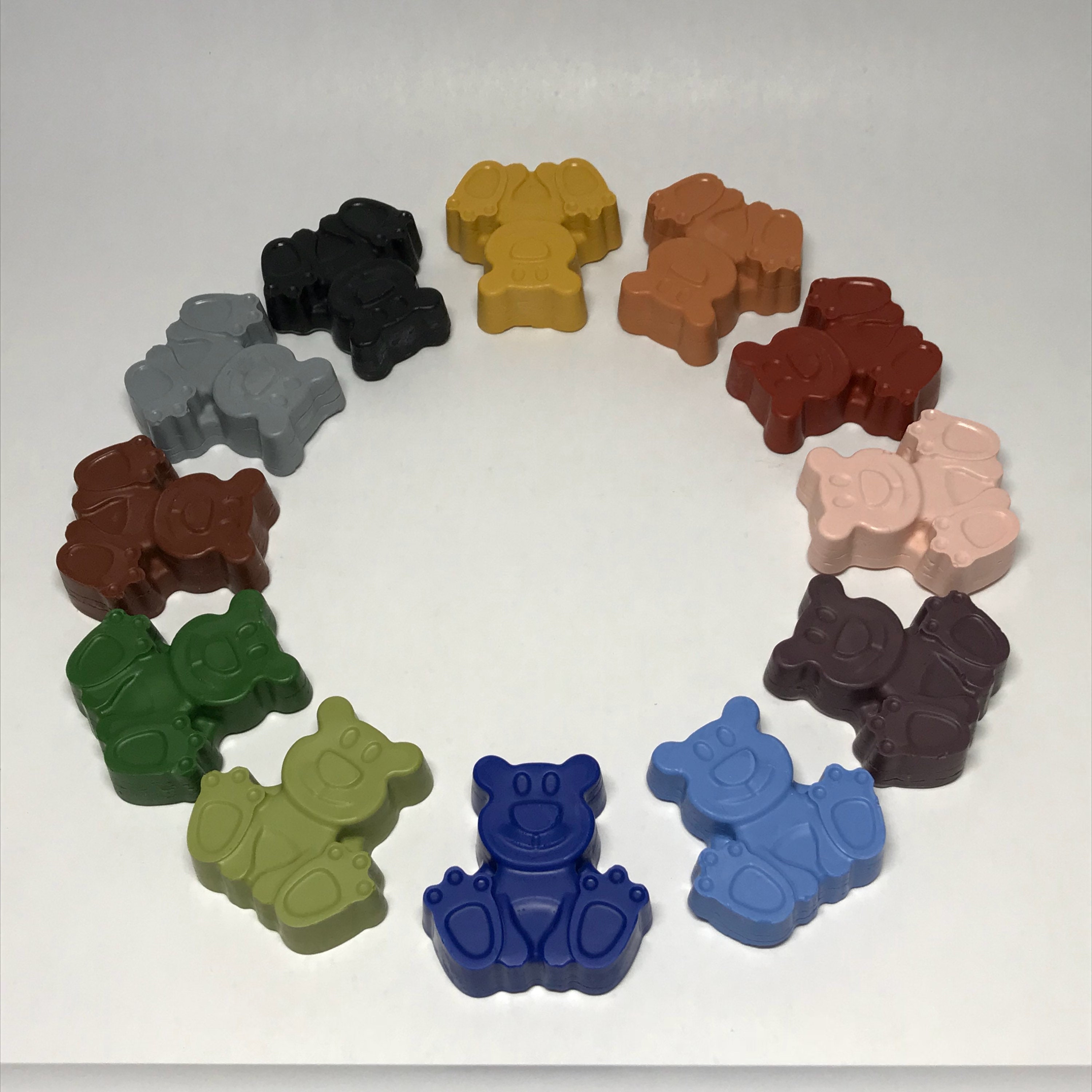 BEAR HANDMADE CRAYONS Nontoxic 1 set of 12. Teddy Bear | Etsy