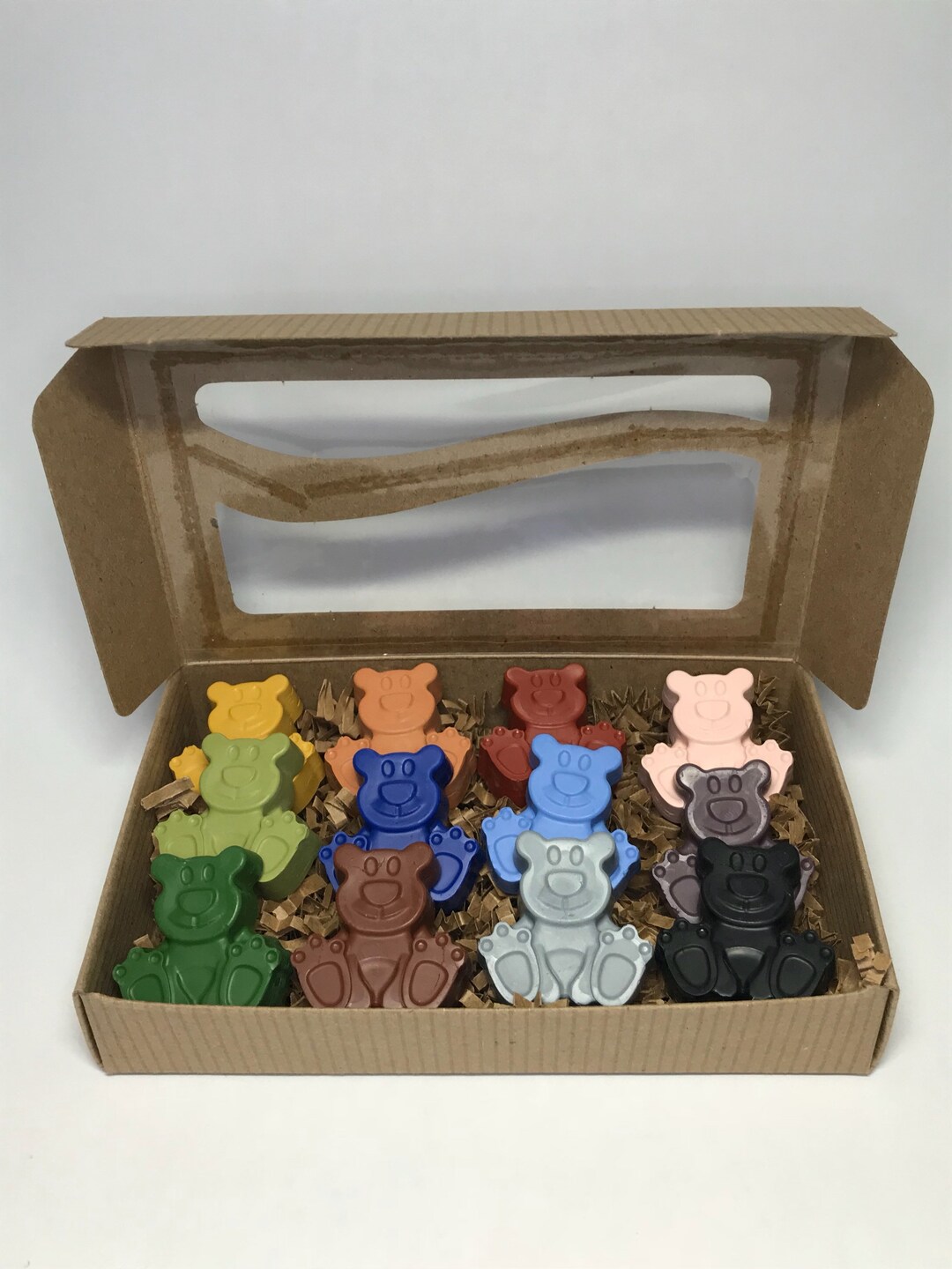 BEAR HANDMADE CRAYONS - Nontoxic 1 Set of 12. Teddy Bear Themed ...