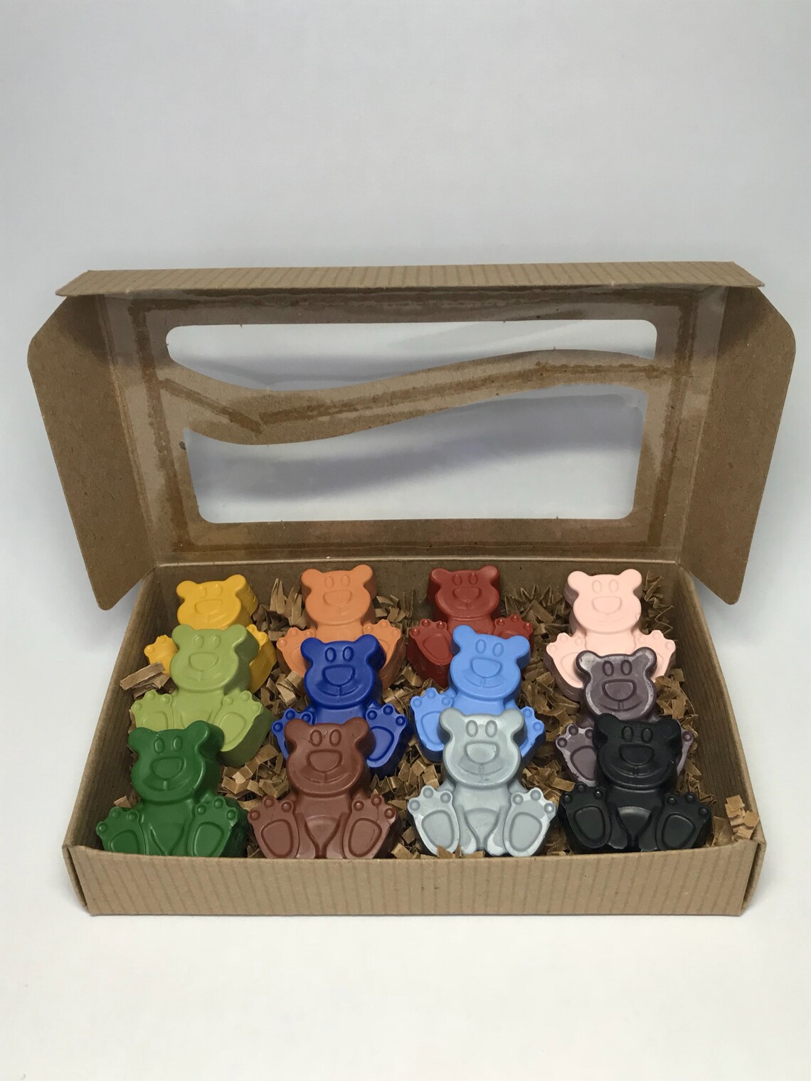 BEAR HANDMADE CRAYONS - Nontoxic 1 Set of 12. Teddy Bear Themed ...