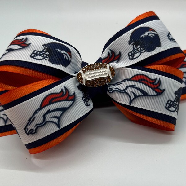 Broncos Hair Bow - Etsy