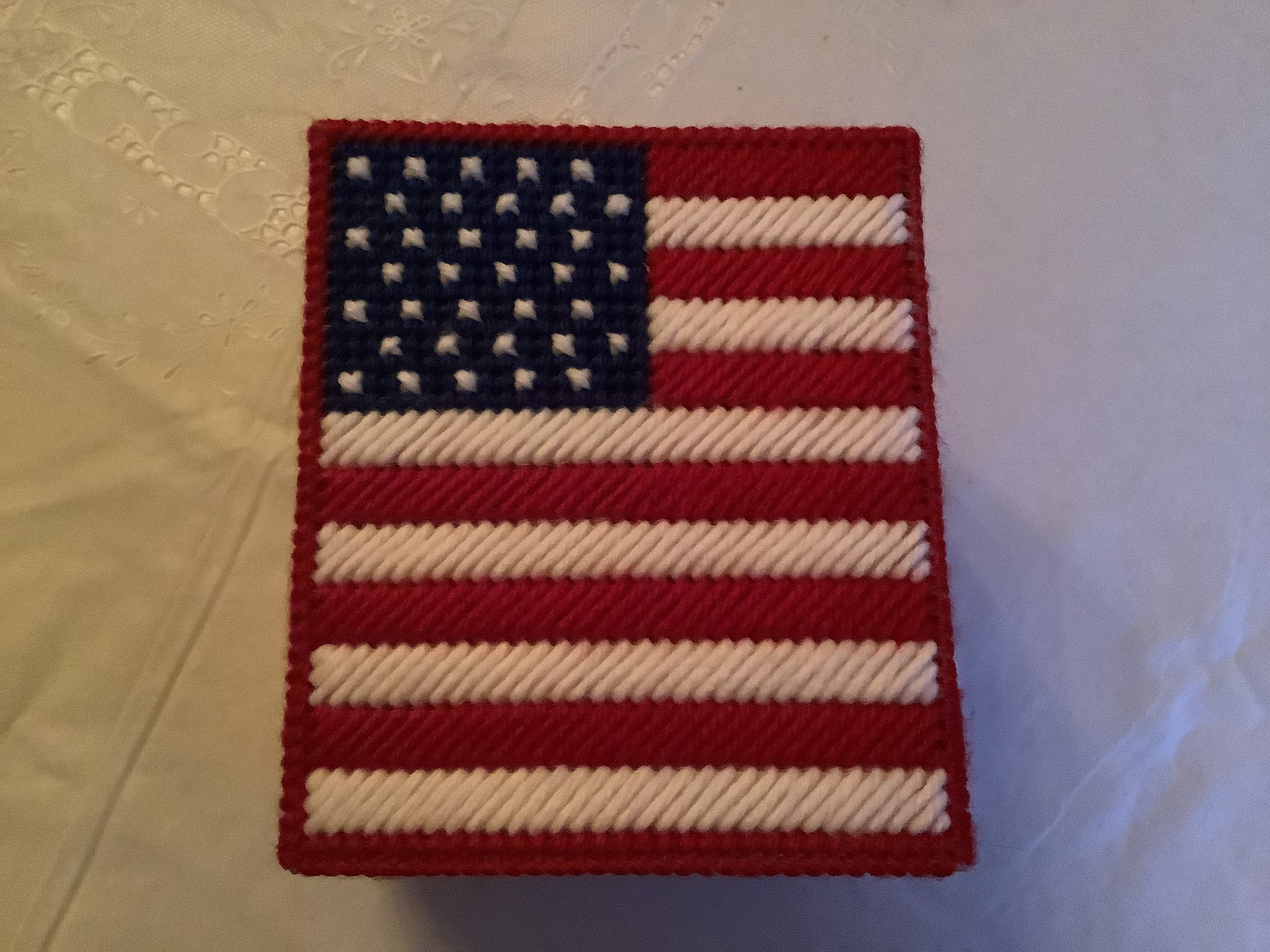 American Flag Tissue Box Cover - Etsy