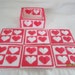 Heart Design Coaster Set - Etsy