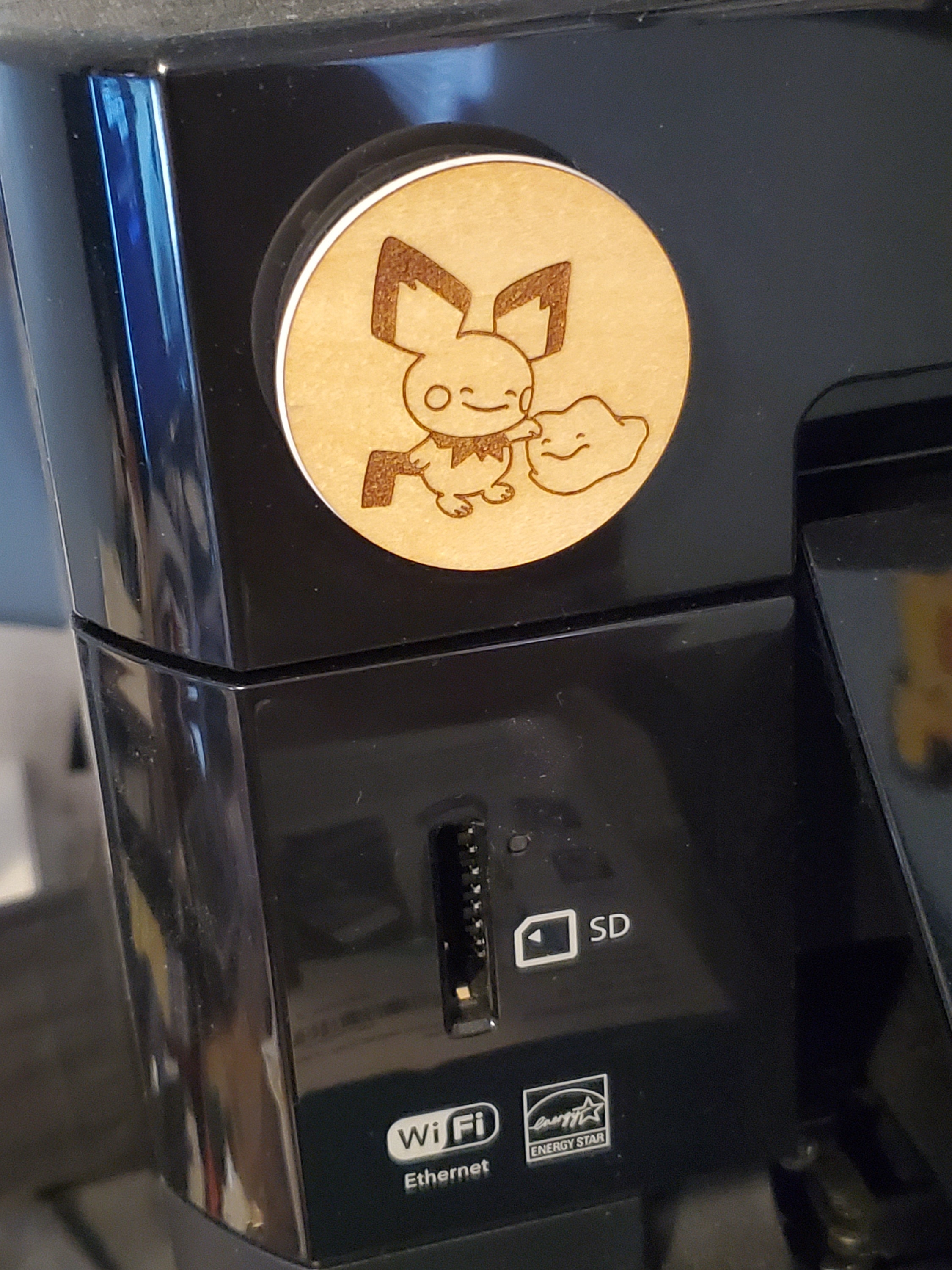 Pokemon Ditto Pichu Custom Wooden Sticker 1.5inch Round - Etsy UK