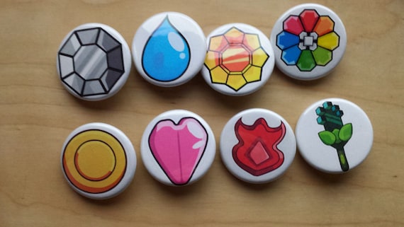 Pokemon 1st Gen Badges Pin / Button 1-1/4 New Unused | Etsy