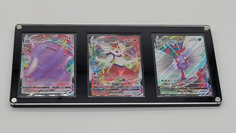Pokemon Acrylic 3 Card Magnetic Display Case Framing/display - Etsy