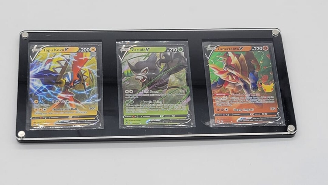 Pokemon Acrylic 3 Card Magnetic Display Case Framing/display Quality ...