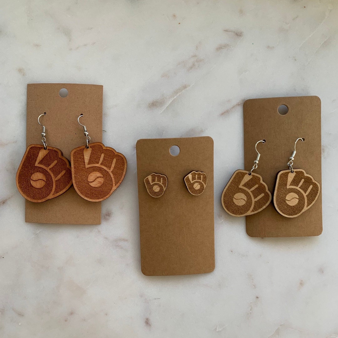 Milwaukee Brewers Wooden Laser Cut and Engraved Earrings - Etsy