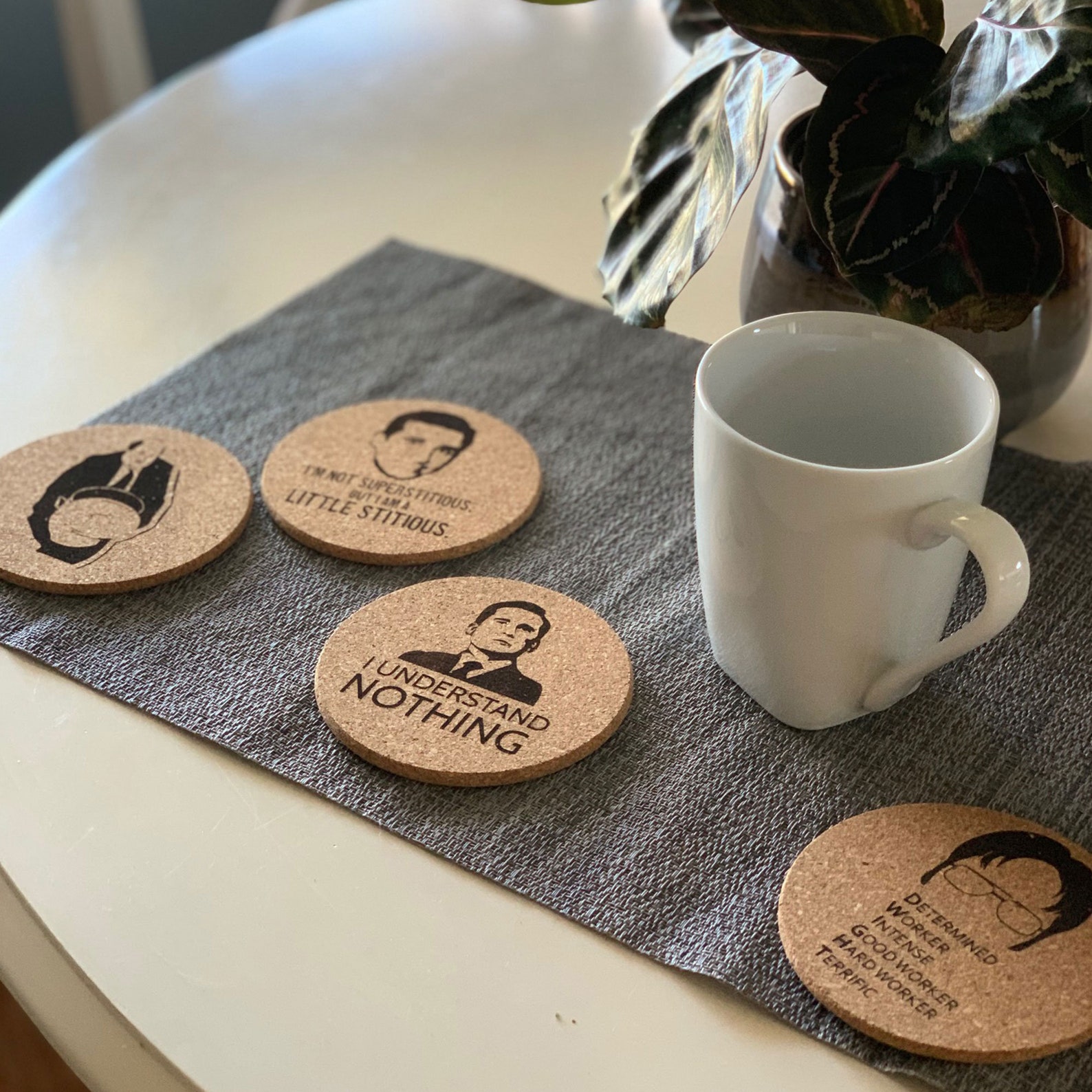 Laser Engraved "the Office" Cork Coasters - Etsy