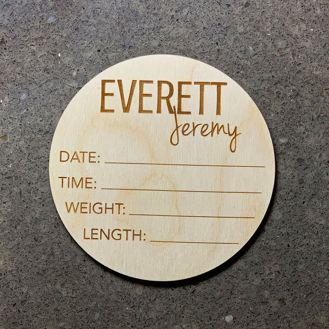 Custom Birth Stat Sign | Birth Announcement Sign - Etsy