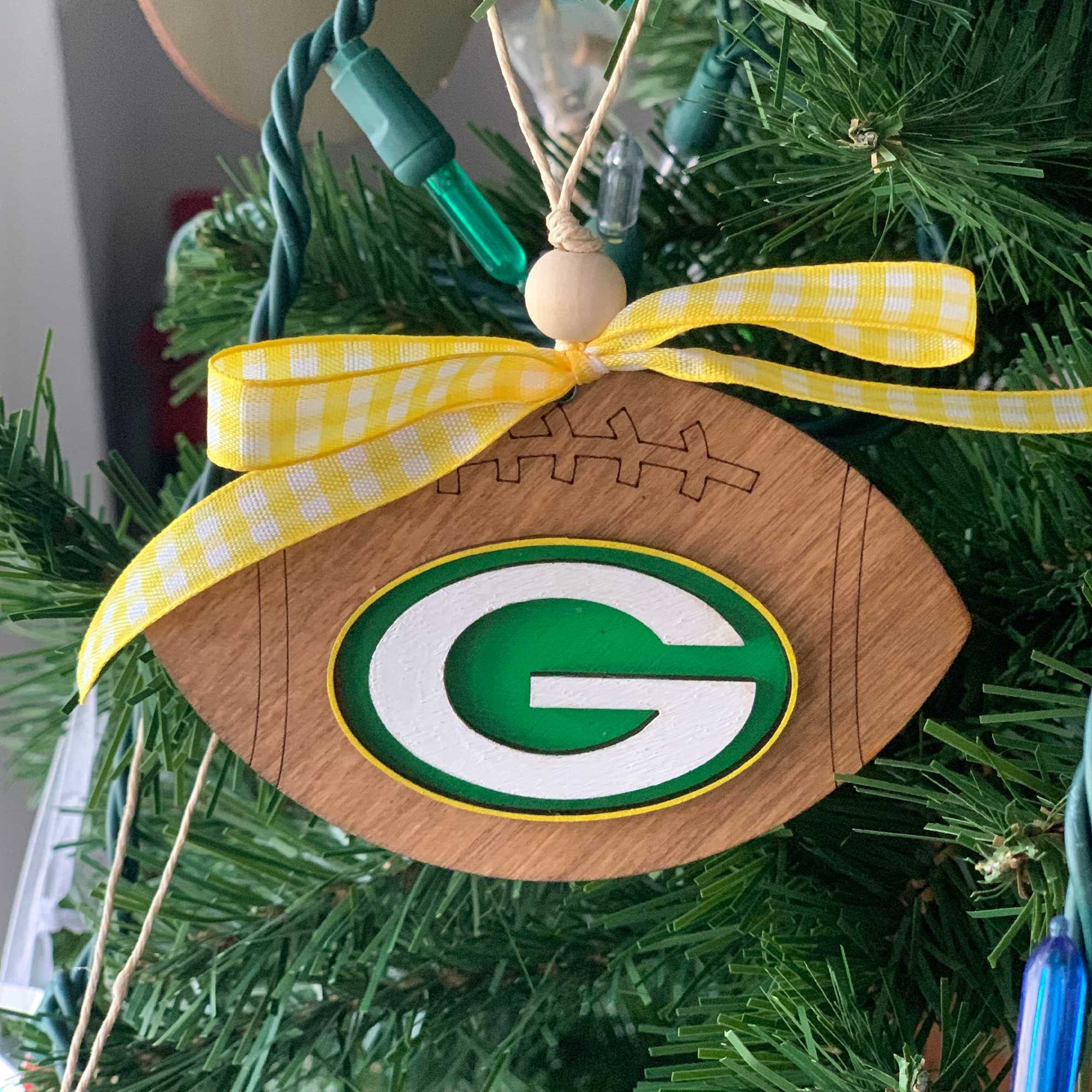 Green Bay Packers Football Inspired Christmas Holiday Ornament - Etsy