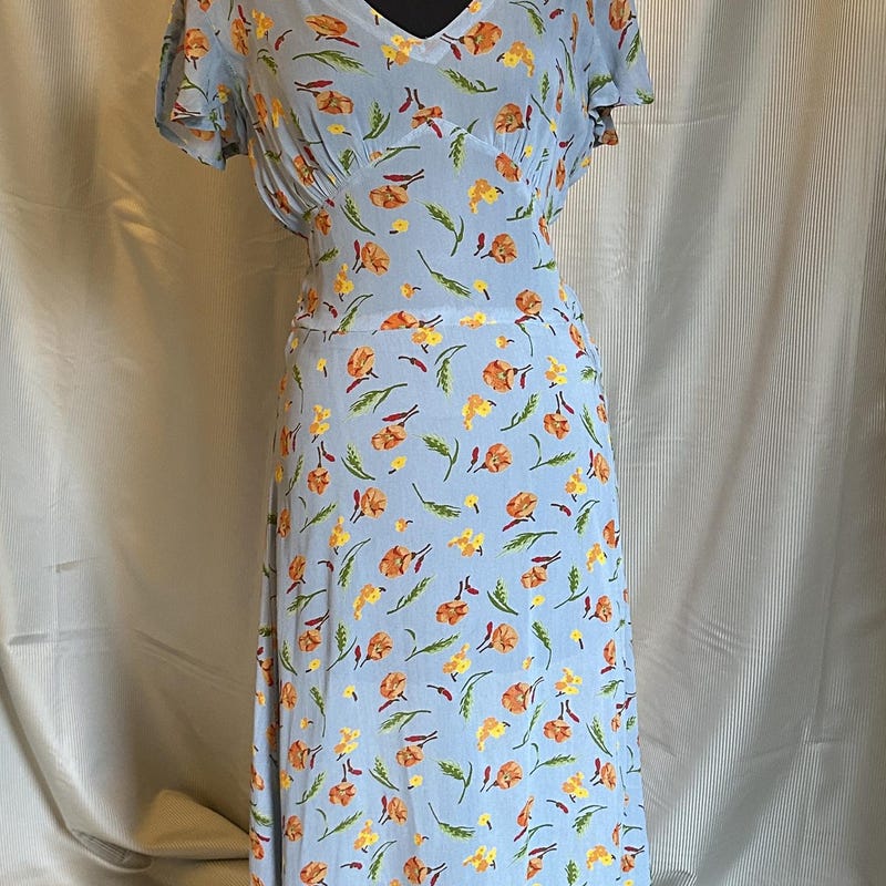 1940s Floral Dress - Etsy