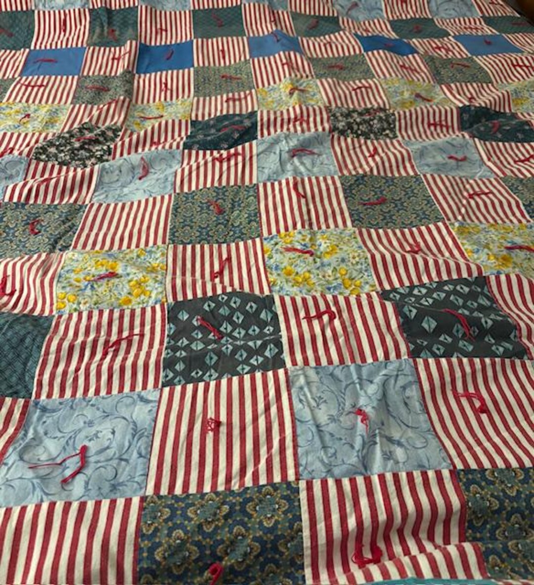 Antique Patchwork Vintage Farmhouse Style Full Size Quilt - Etsy