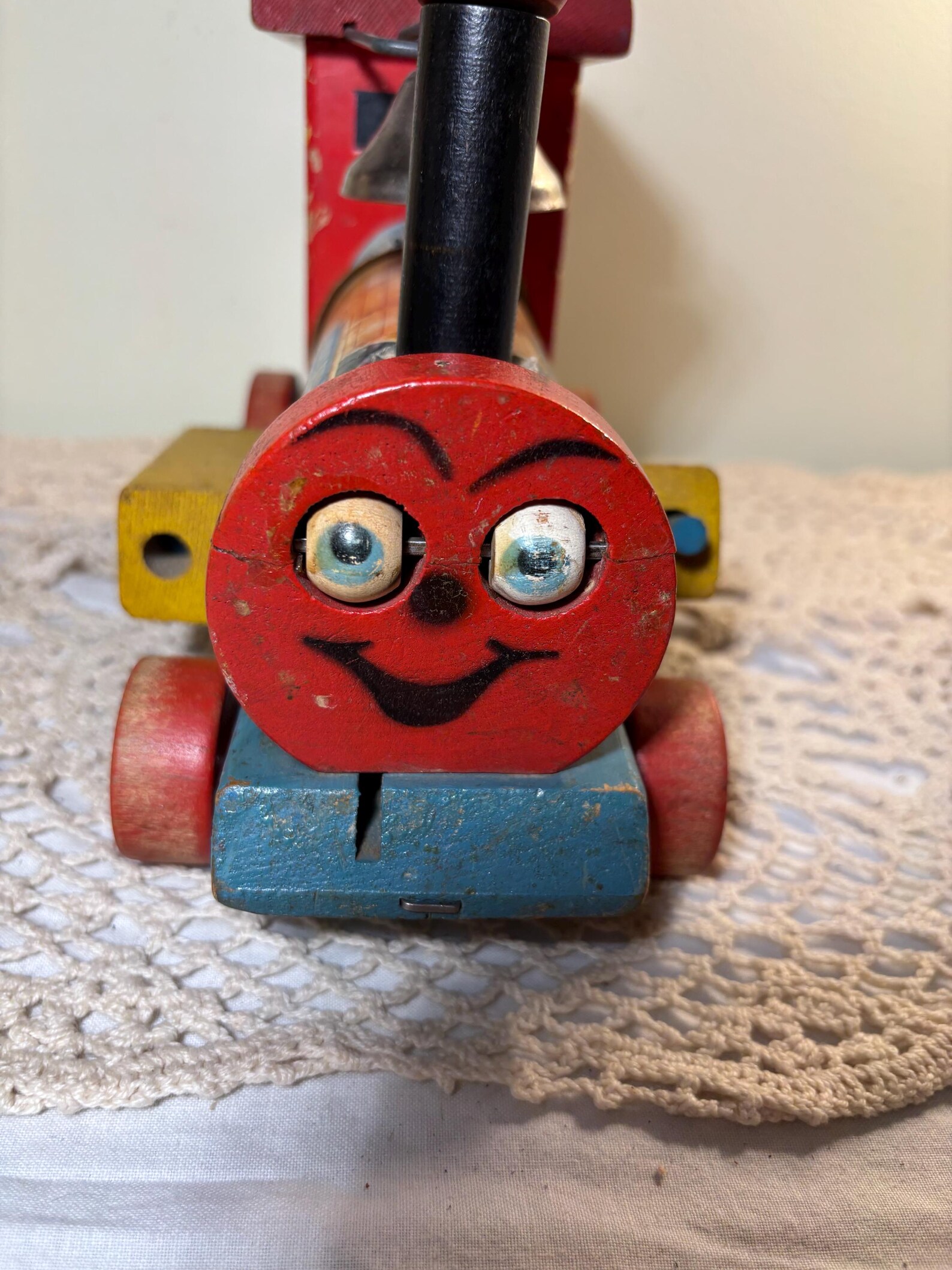 Vintage 1950s Fisher-price Looky Chug-chug Wooden Toy Train Pull Toy ...