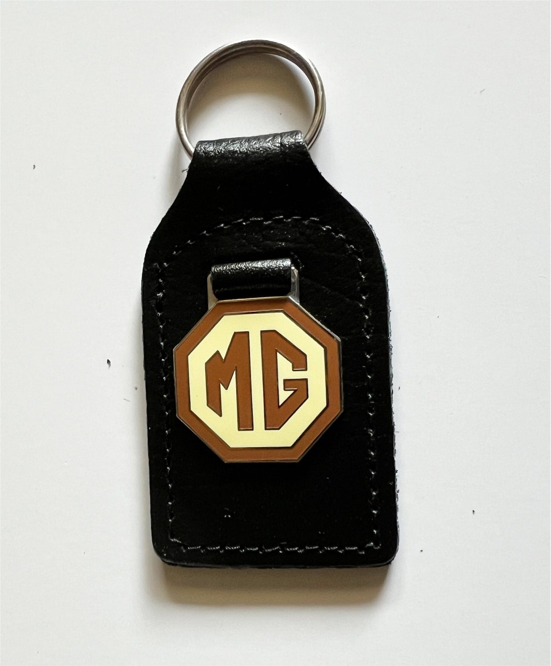 MG Octagon Cream & Brown British Sports Car Collector Handcrafted Black ...
