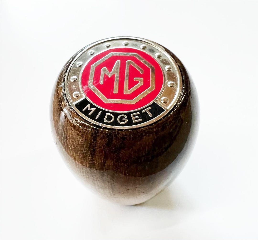 Walnut Hand Crafted Gear Shift Knob With Enameled Medallion for MG ...