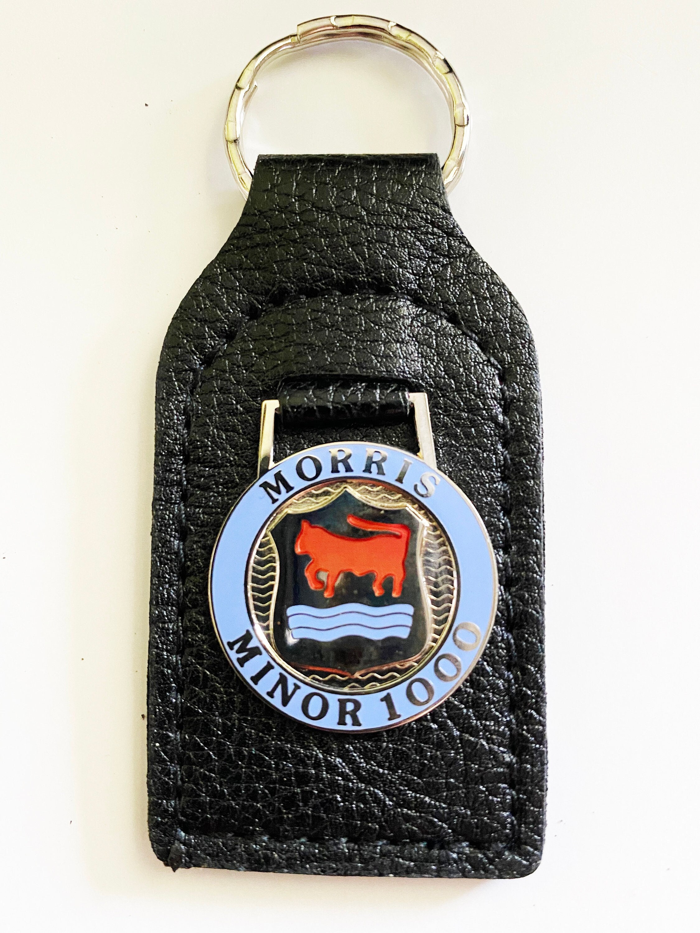 Morris Minor 1000 British Car Collector Handcrafted Black Leather Key ...