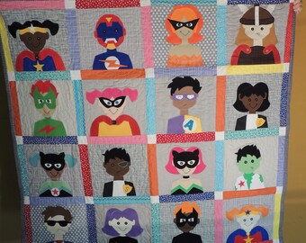 Superhero quilt | Etsy