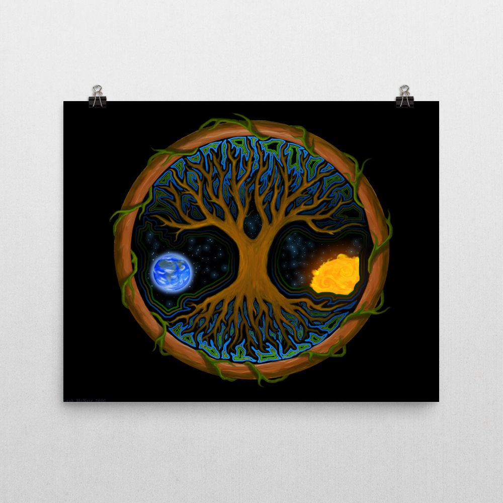 Astral Tree of Life Poster, Celtic Tree of Life, Art, Illustration ...