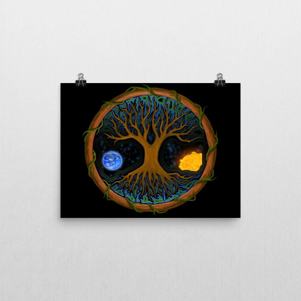 Astral Tree of Life Poster, Celtic Tree of Life, Art, Illustration ...