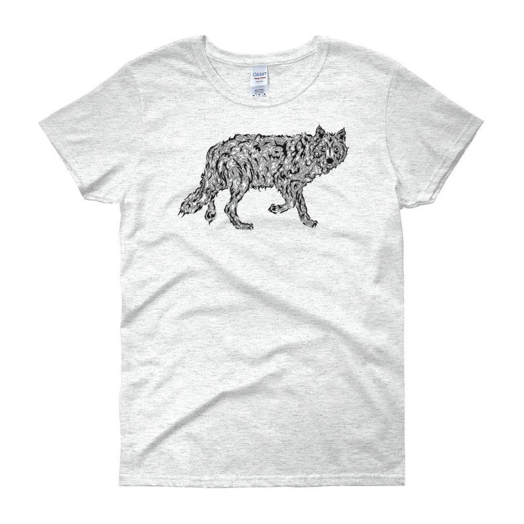 Wolf Shirt, Women's Shirt, Wolf Spirit, Wolf Gift, Tribal Wolf, Wolf ...