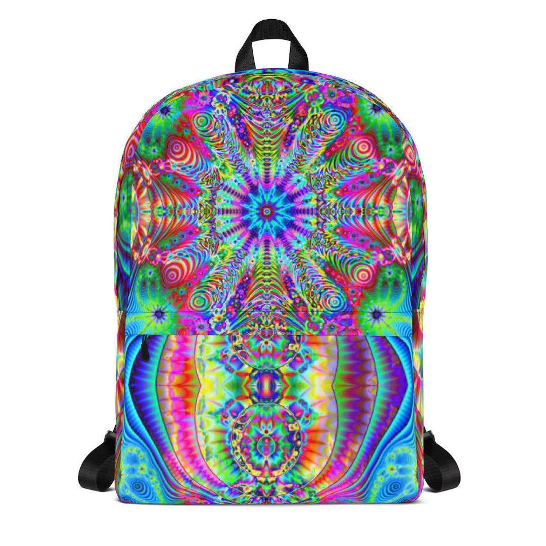 Psychedelic, Trippy, Backpack, Festival Bag, Bags and Purses, Yoga Bag ...