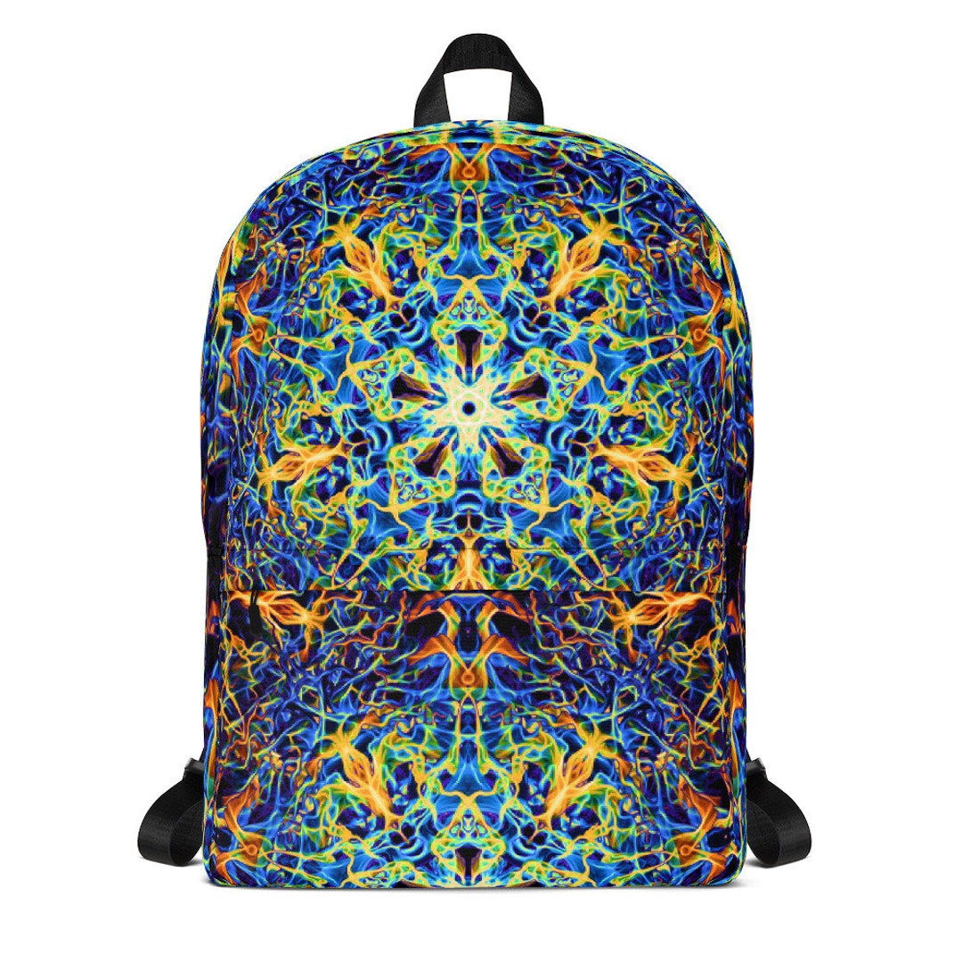 Psychedelic, Trippy, Backpack, Book Bag, Festival Bag, Yoga Bag, Hippie ...